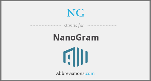 What is the abbreviation for NanoGram?