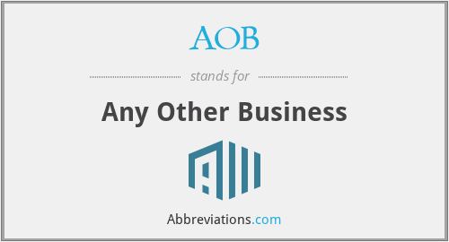 What does AOB stand for?