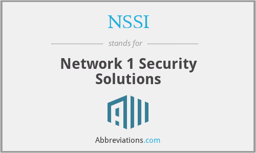 What does NSSI stand for?