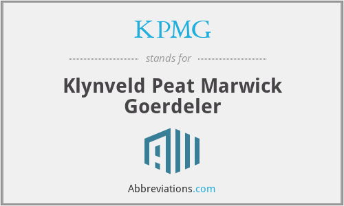 What does KPMG stand for?