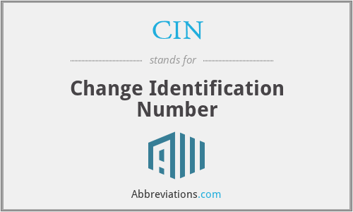 CIN - Change Identification Number