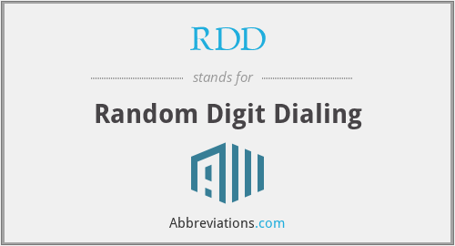 What does RDD stand for?