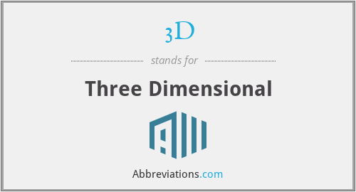 What does 3D stand for?