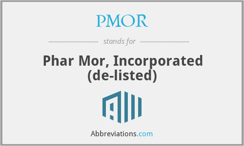 What does PMOR stand for?