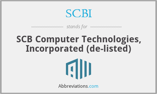 What does SCBI stand for?