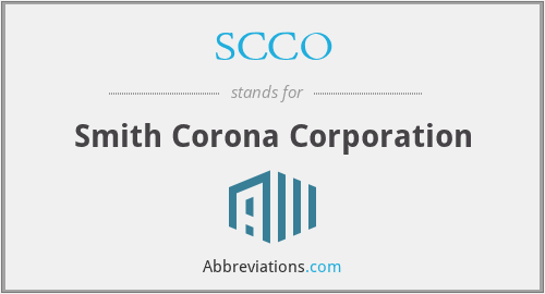 What does SCCO stand for?