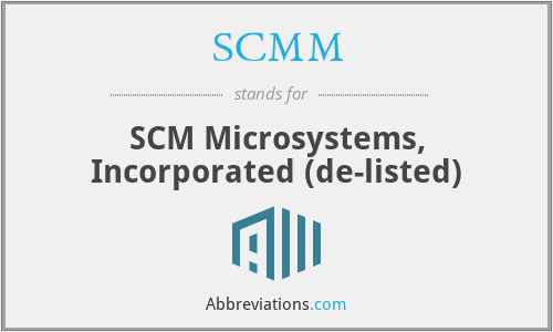 What does SCMM stand for?