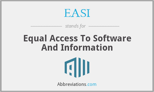 What does EASI stand for?