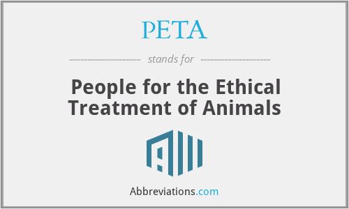 What does PETA stand for?