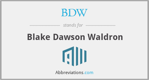 What does BDW stand for?