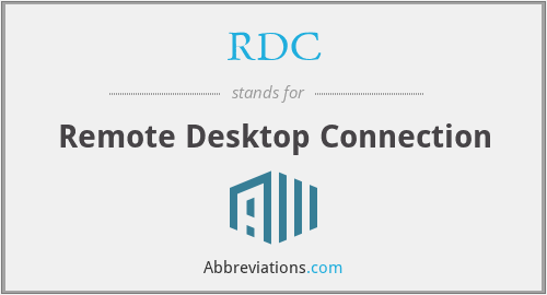 What does RDC stand for?