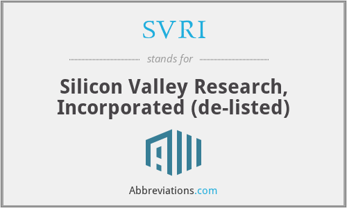 What does SVRI stand for?