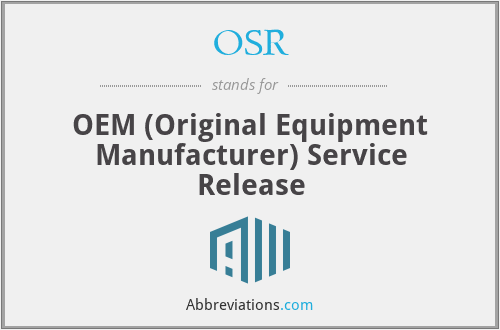 What does OSR stand for?