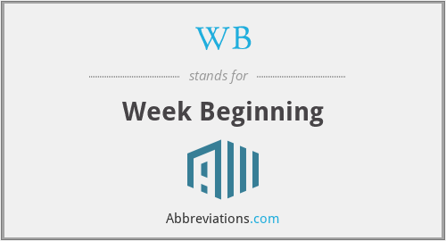 What is the abbreviation for Week Beginning?