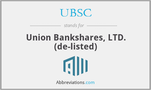 What does UBSC stand for?