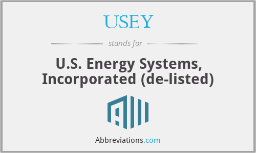 What does USEY stand for?