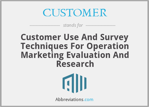 What does CUSTOMER stand for?
