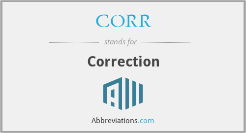 What does CORR stand for?