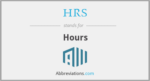What does HRS stand for?