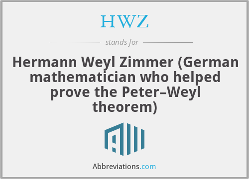 What does HWZ stand for?
