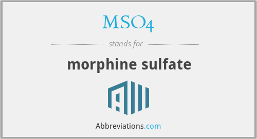 What does MSO4 stand for?