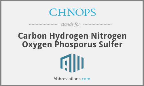 What does CHNOPS stand for?