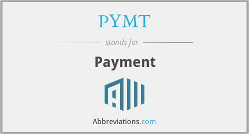 What is the abbreviation for payment?