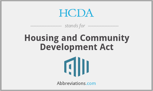 What does HCDA stand for?