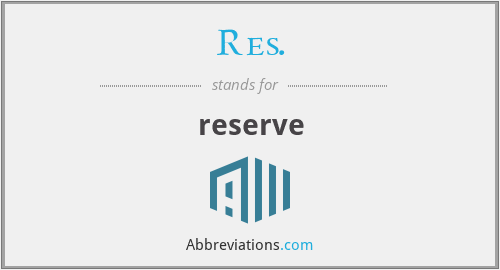 What is the abbreviation for Reserve?
