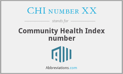 What does CHI NUMBER XX stand for?