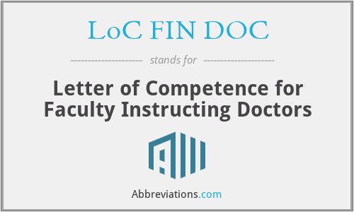 What does LOC FIN DOC stand for?