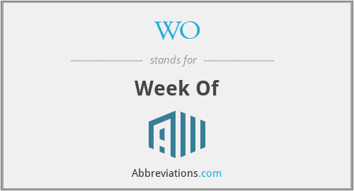 What is the abbreviation for week of?