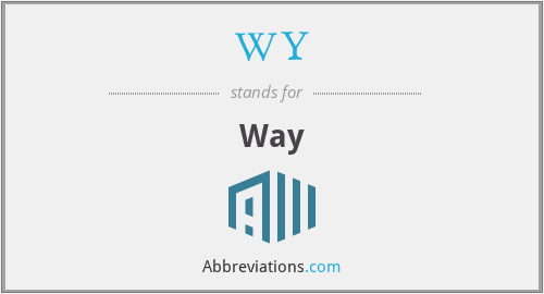 What is the abbreviation for way?