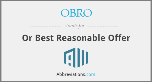 What does OBRO stand for?