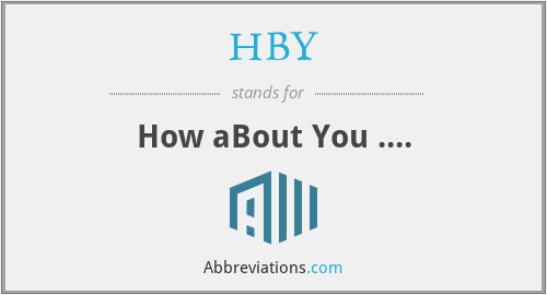 What does HBY stand for?