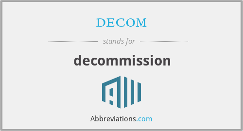 What is the abbreviation for decommission?