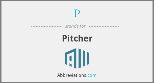 What is the abbreviation for Pitcher?