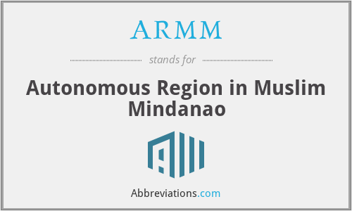 What does ARMM stand for?