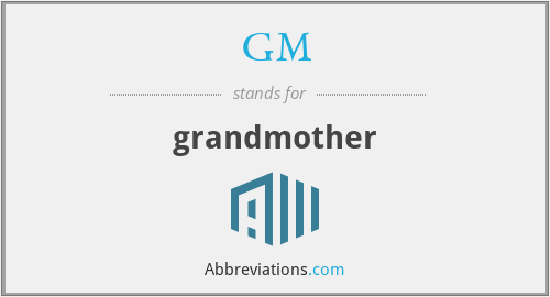 What is the abbreviation for grandmother?