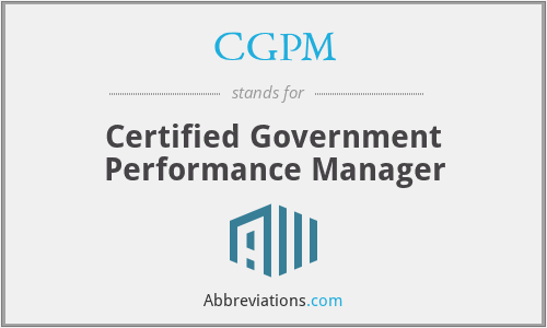 What does CGPM stand for?