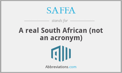 What does SAFFA stand for?