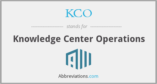 What does KCO stand for?