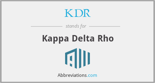 What does KDR stand for?