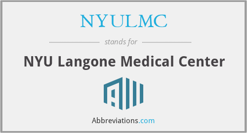 What does NYULMC stand for?