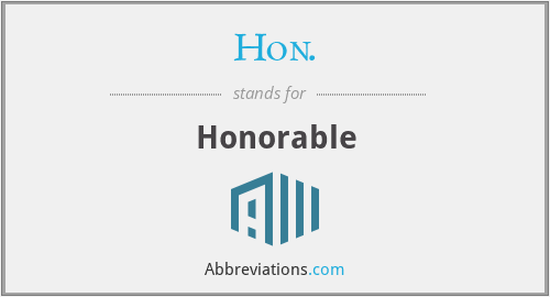 What is the abbreviation for honorable?