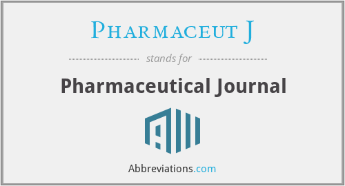 What does PHARMACEUT J stand for?