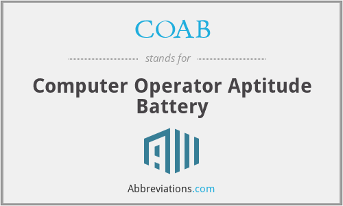 What does COAB stand for?