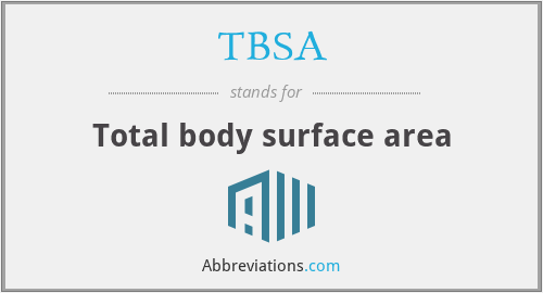 What is the abbreviation for total body surface area?