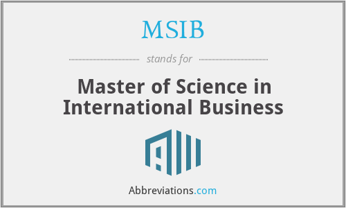 What does MSIB stand for?