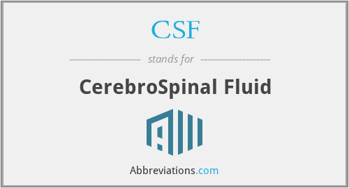 What does CSF stand for?